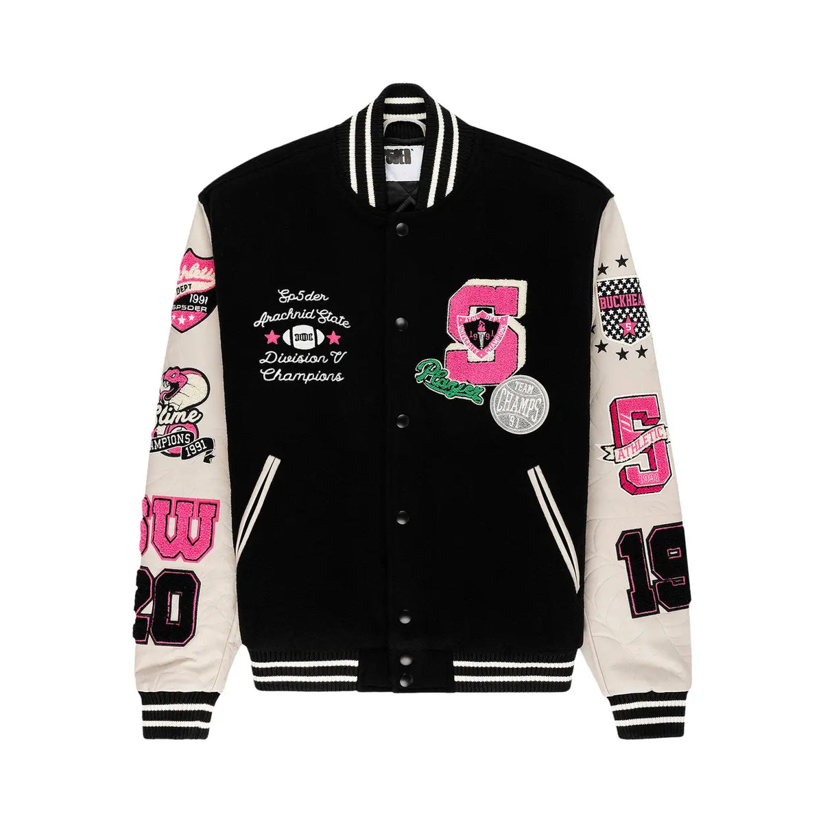 Sp5der Division 5 Varsity Jacket 'Black' – GotEmKicks